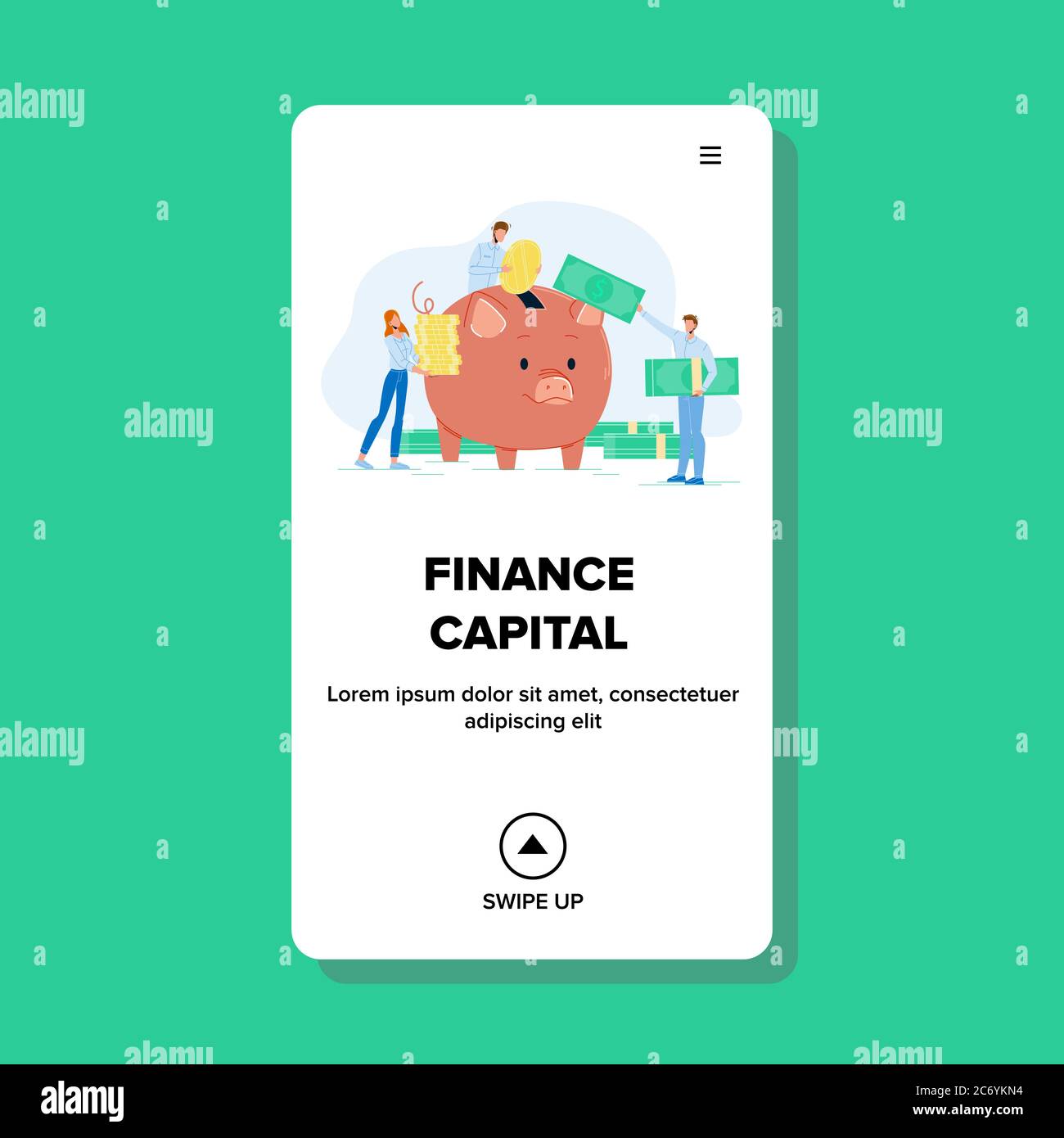 Finance Capital And Collective Investment Vector Illustration Stock ...