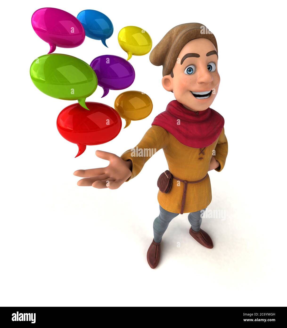 3D Illustration of a medieval historical character Stock Photo - Alamy