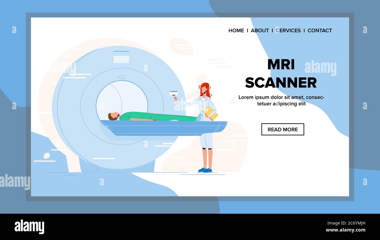 Mri Scanner For Examination Patient Health Vector Stock Vector Image ...
