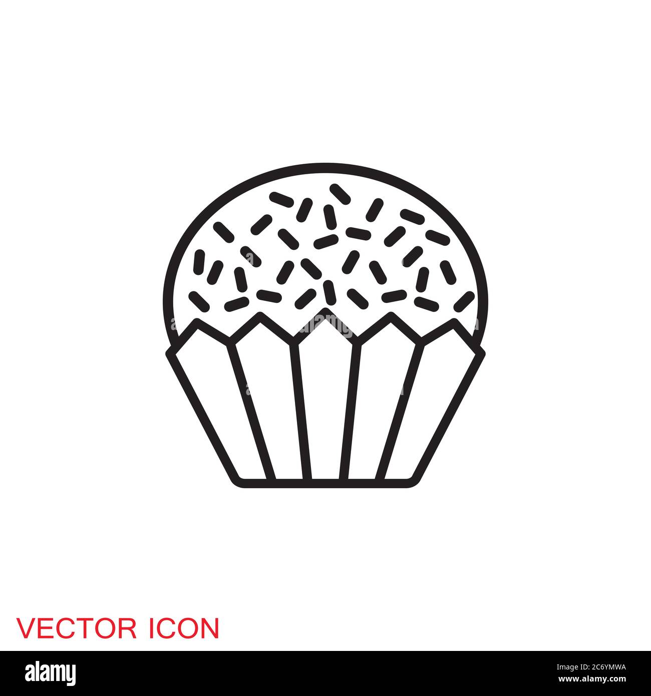 Brigadeiro icon vector. Brazilian sweet brigadier design illustration ...