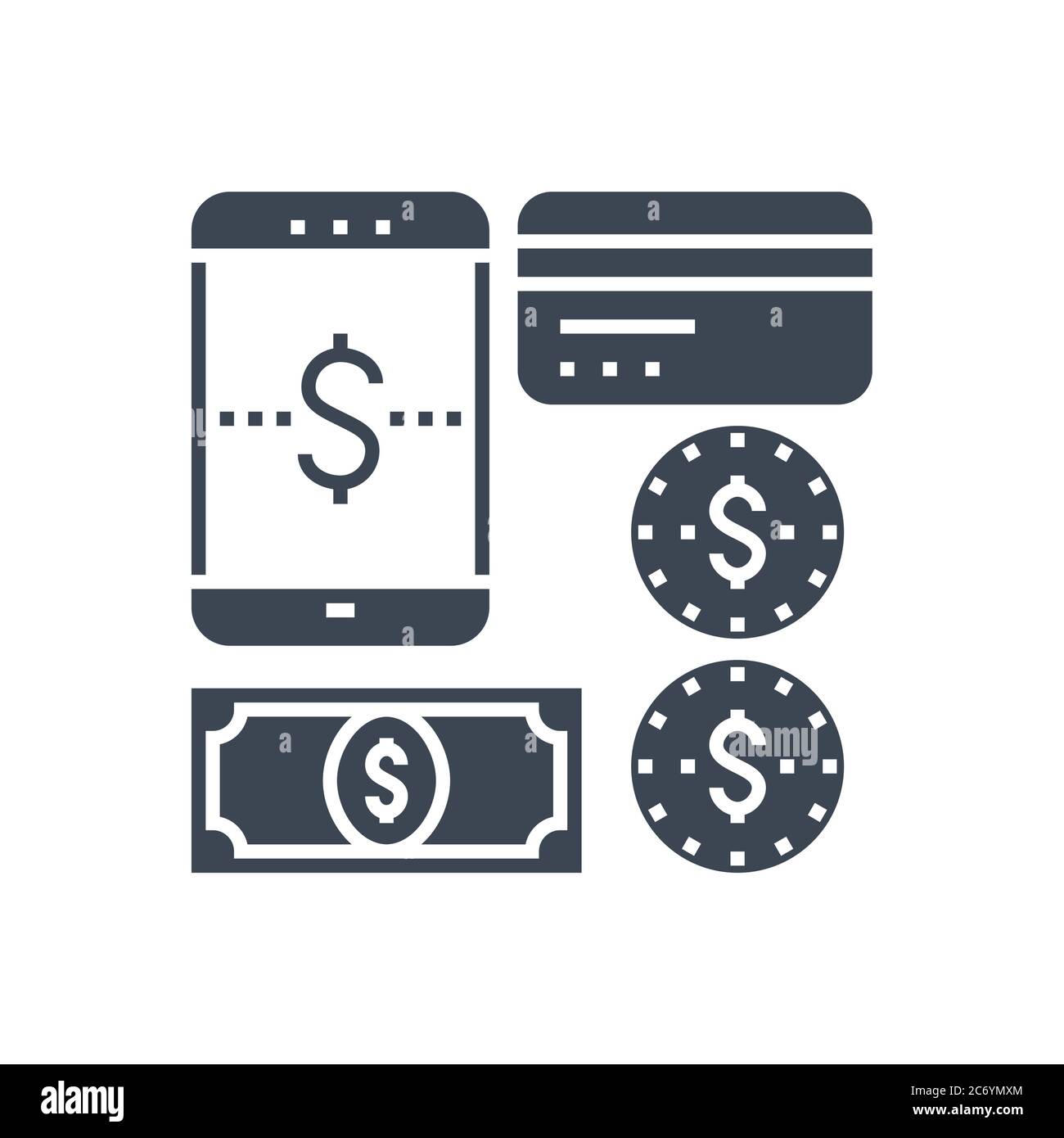Mobile phone payment money Stock Vector Images - Alamy
