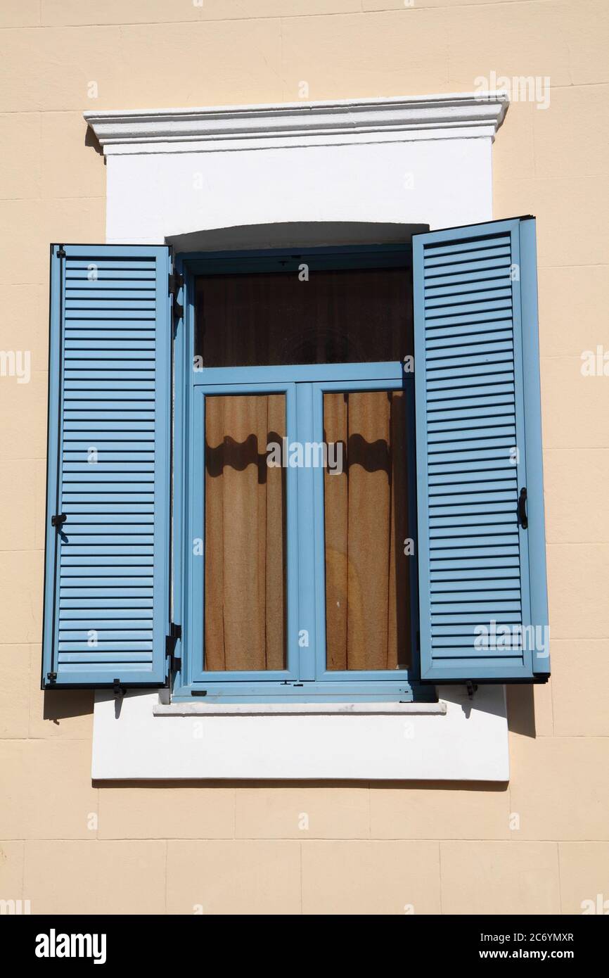 greece window (detail of typical architecture from Kos island Stock ...