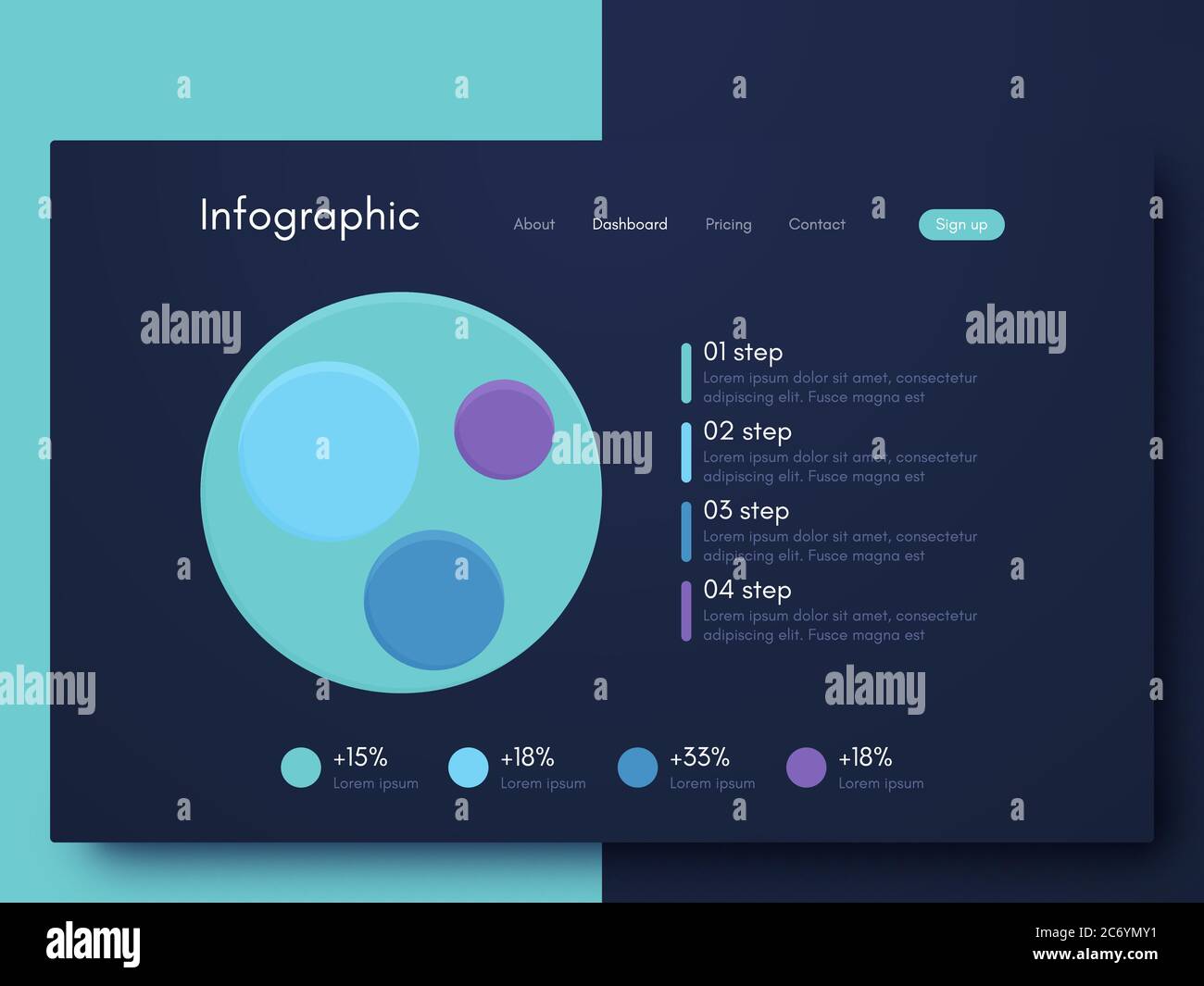 Vector graphic infographics. Template for creating mobile applications ...