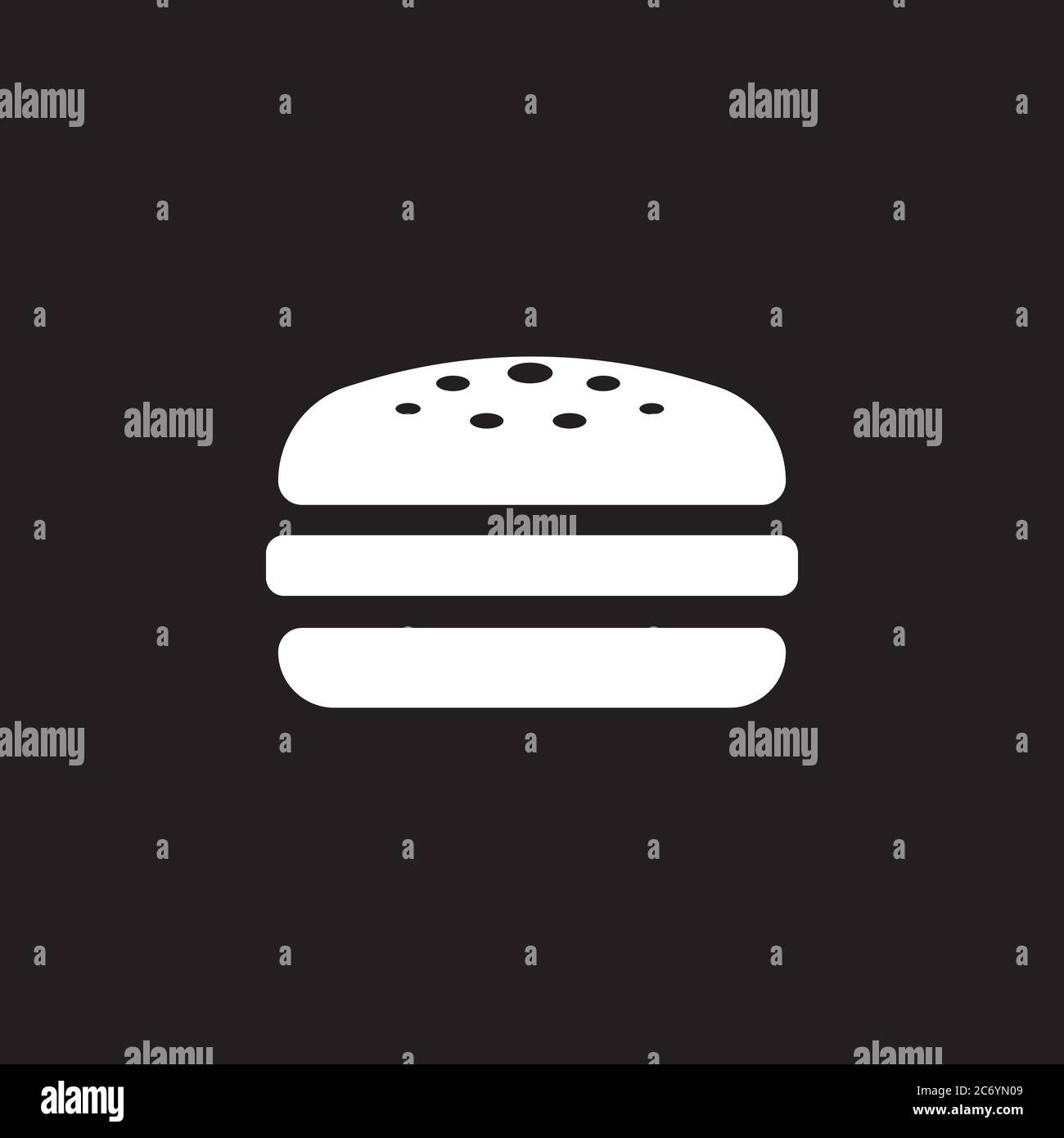 Burger icon, flat design Hamburger web icon. vector illustration Stock ...