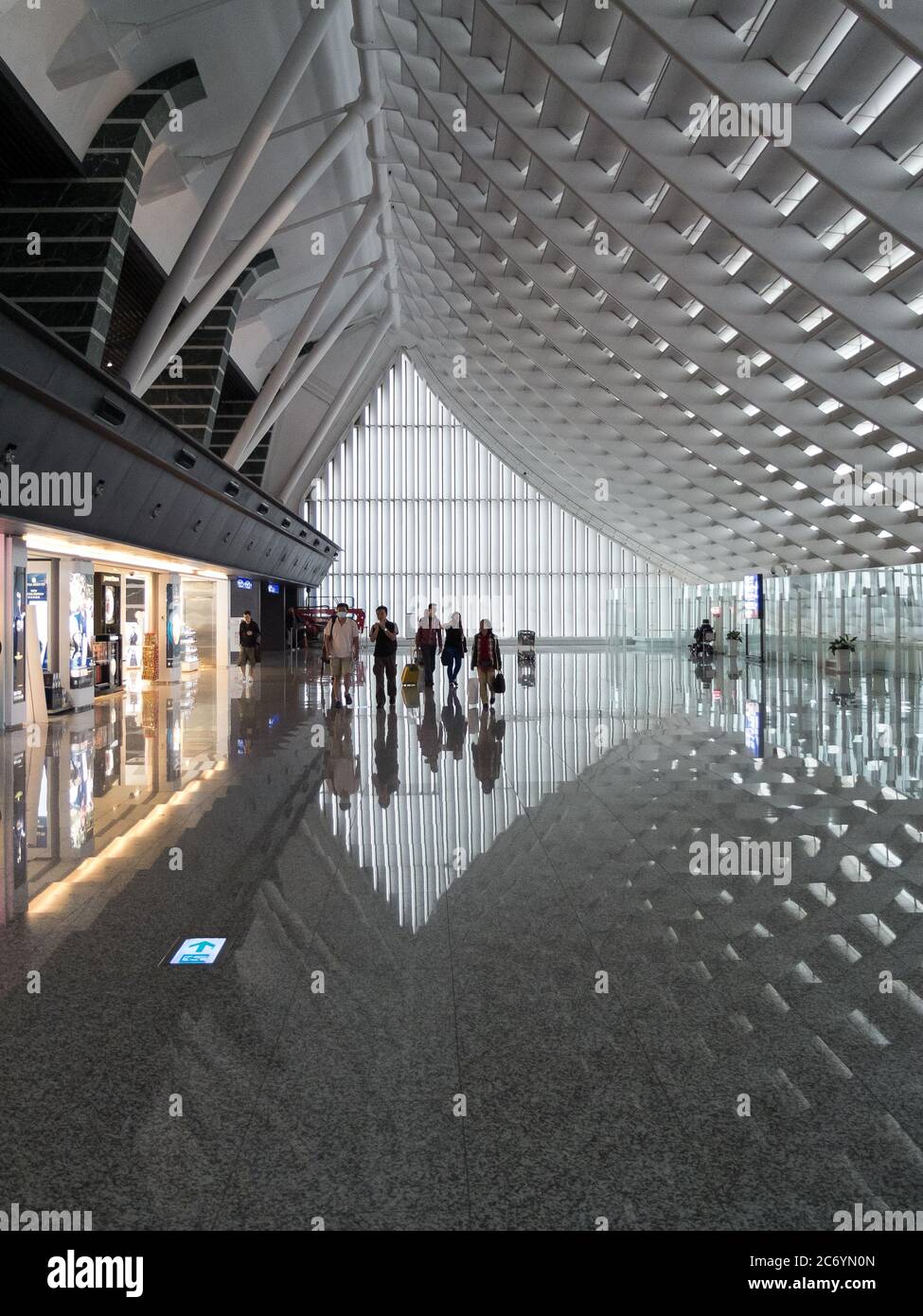 Inside Terminal 1 of Taoyuan International Airport (TPE) near Taipei ...