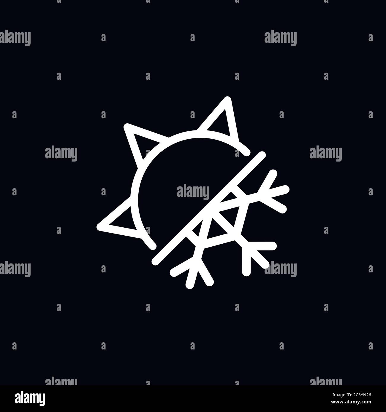 Cold icon. Snowflake sign icon. Air conditioning symbol. Vector Stock ...