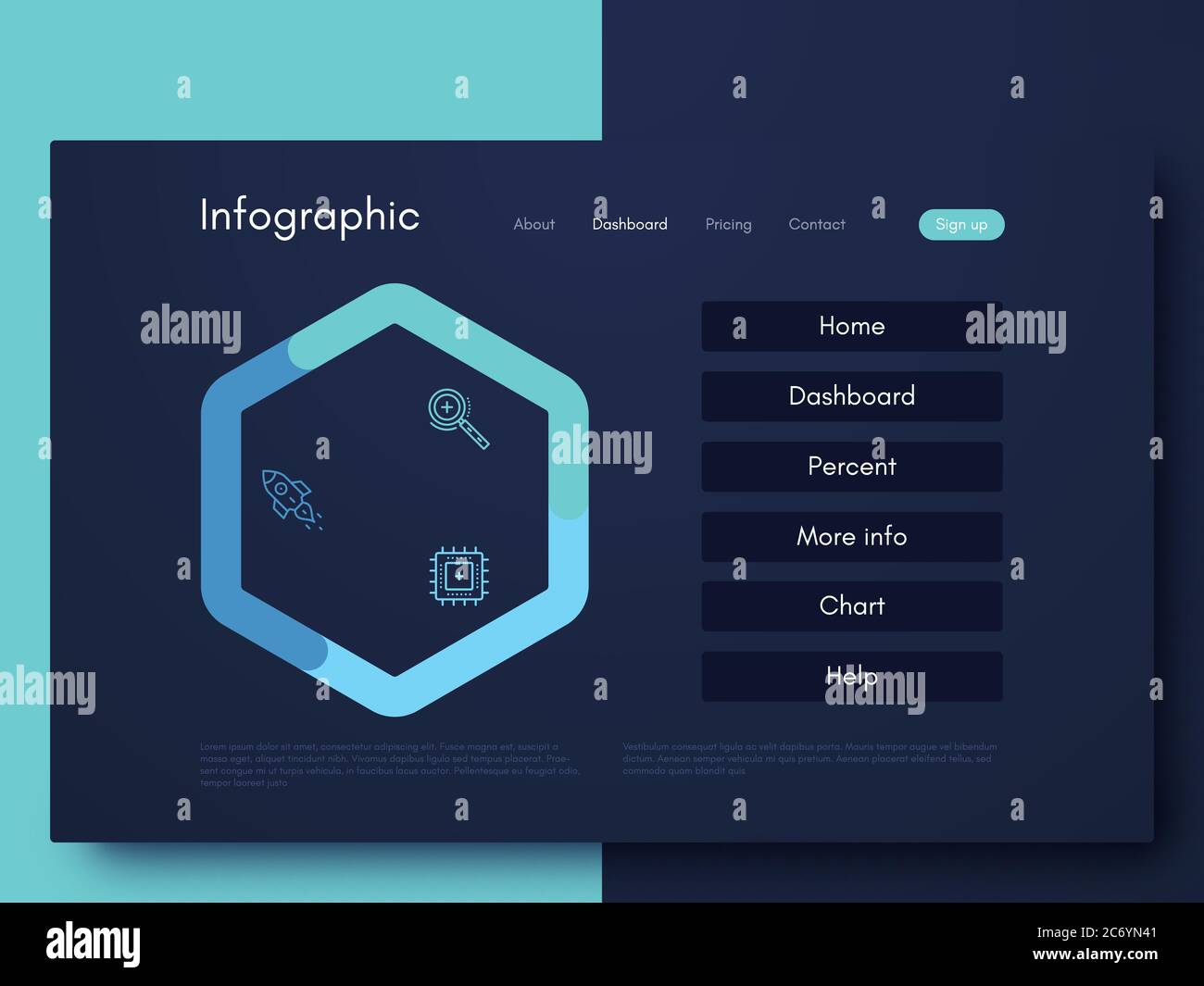 Vector graphic infographics. Template for creating mobile applications ...