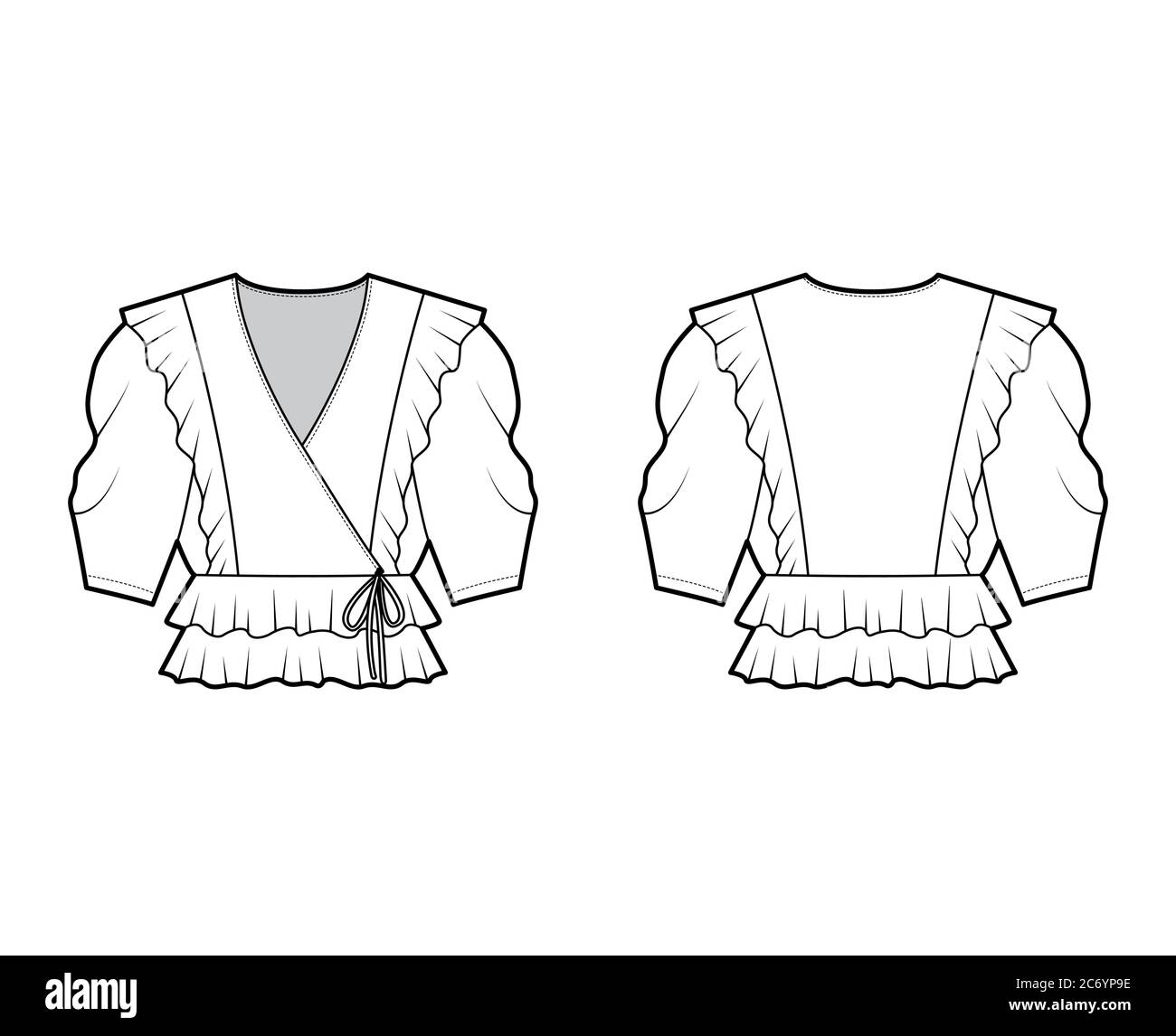 Ruffled hem Stock Vector Images - Alamy