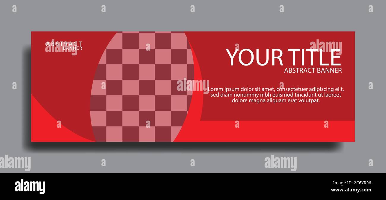 Red abstract elegant banner design layout space for photo background ...