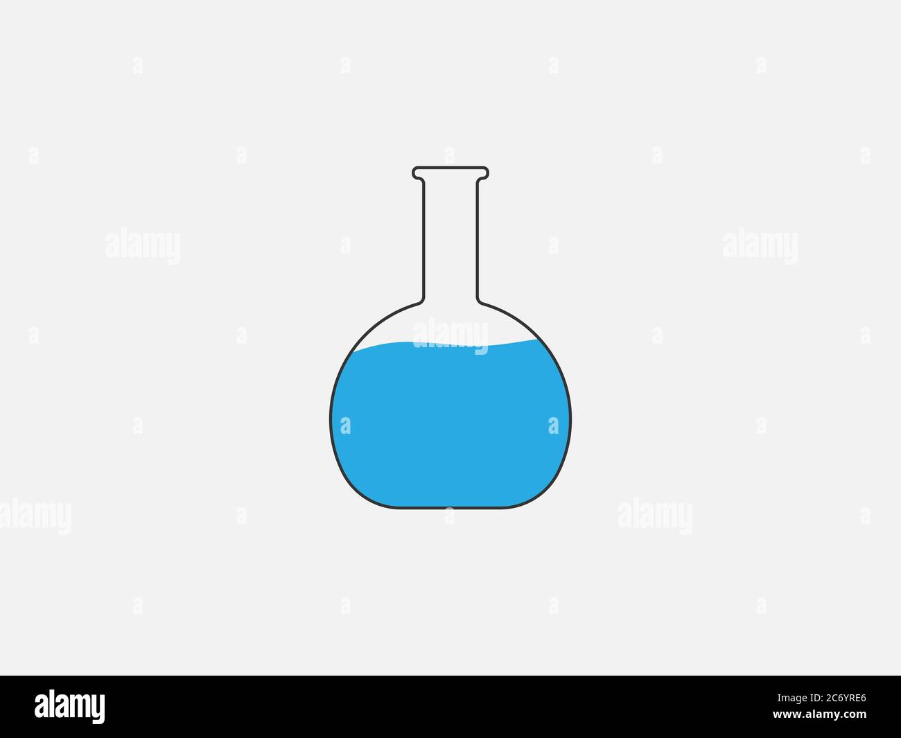 Biology, experiment, flask icon. Vector illustration, flat design Stock ...