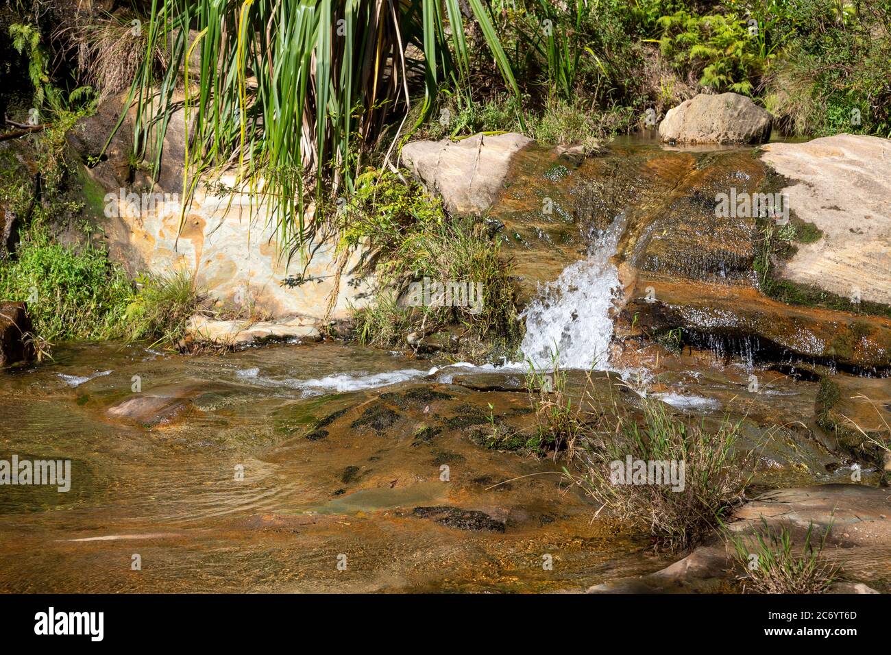 One small lake with crystal clear water Stock Photo - Alamy