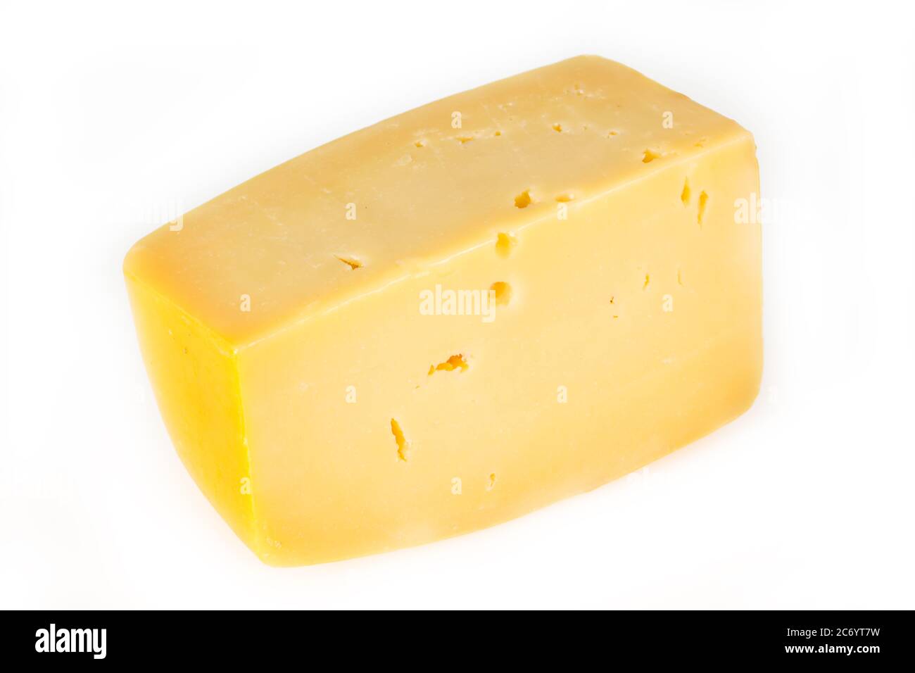 Swiss Hard yellow tasty cheese brick Stock Photo - Alamy