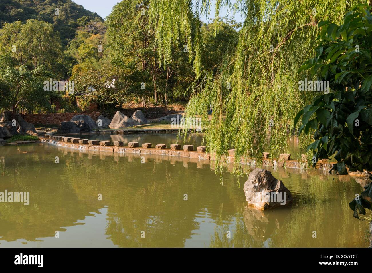 peaceful village in china Stock Photo - Alamy