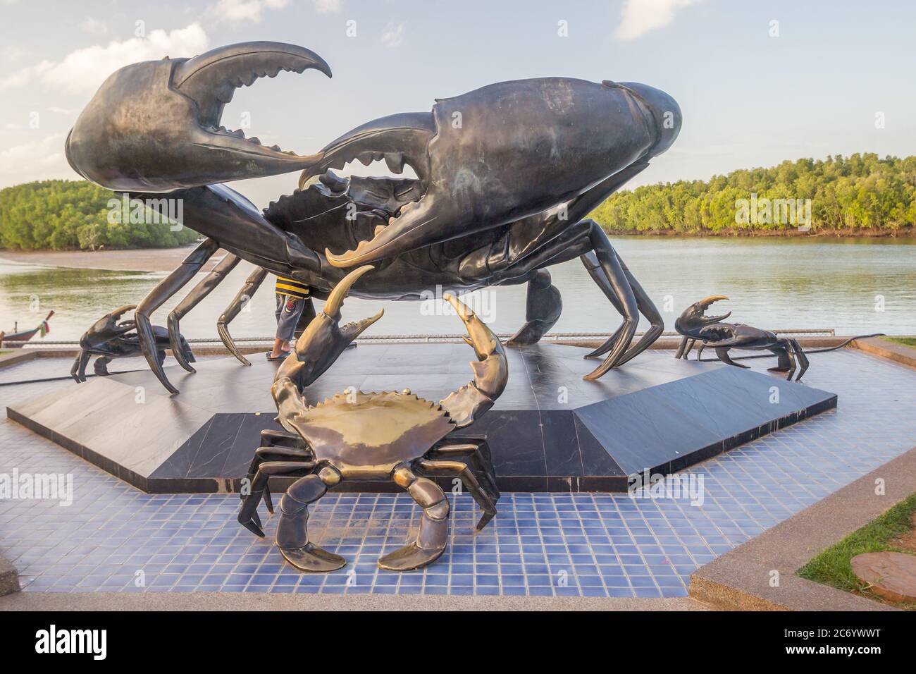 Black Crab Sculpture