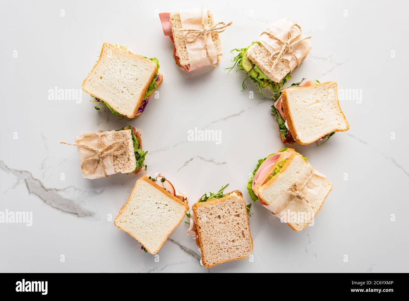 Round of sandwiches hi-res stock photography and images - Alamy