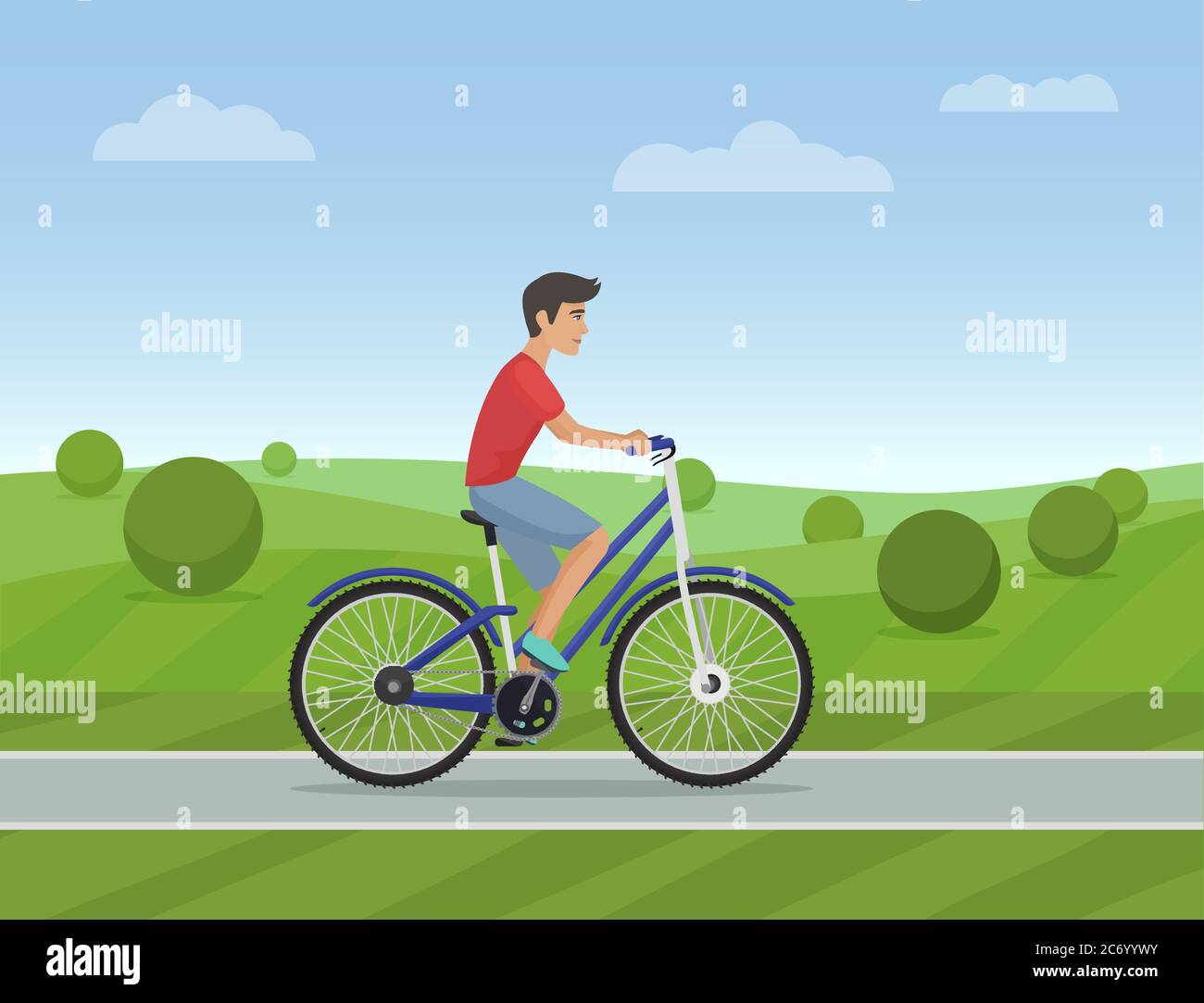 Bike rider illustration hi-res stock photography and images - Alamy
