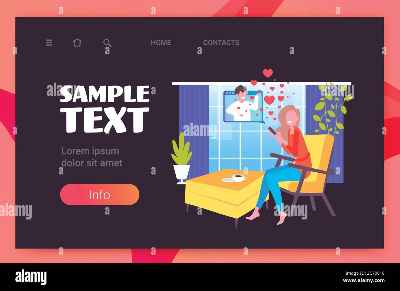 Girlfriend talking boyfriend using Stock Vector Images - Alamy