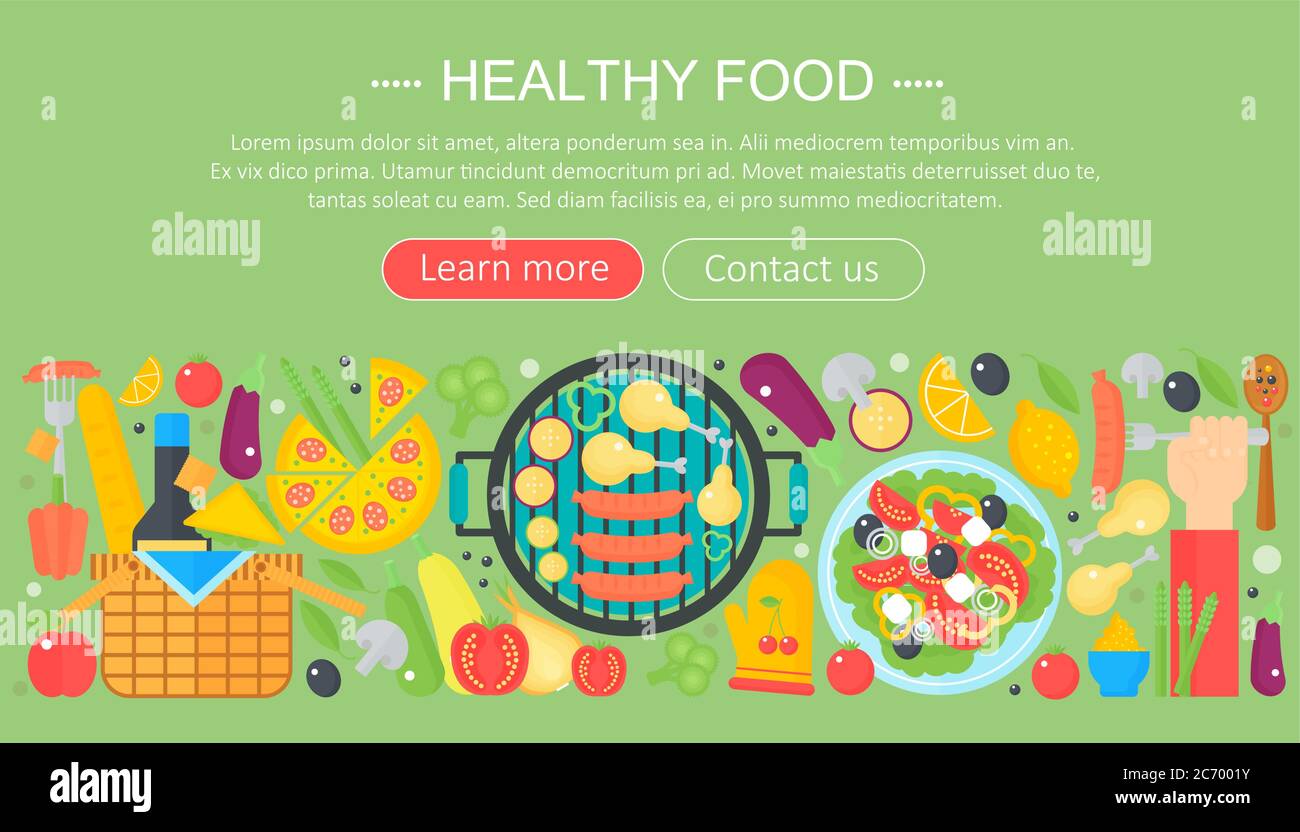 Cooking collection, healthy food infographics template design, web ...