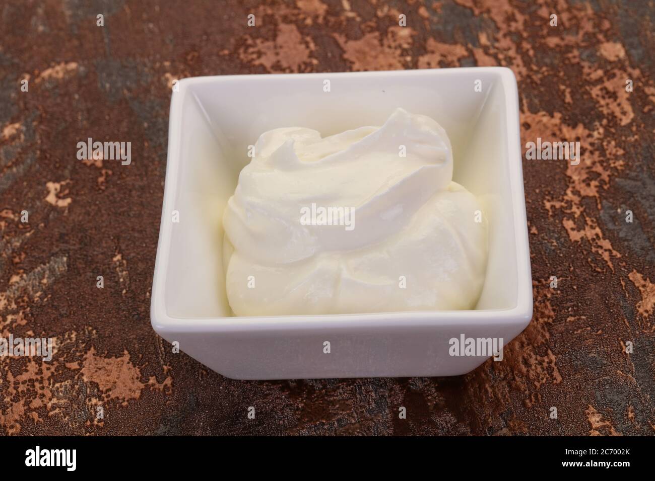Dairy product - Sour cream in the bowl Stock Photo - Alamy