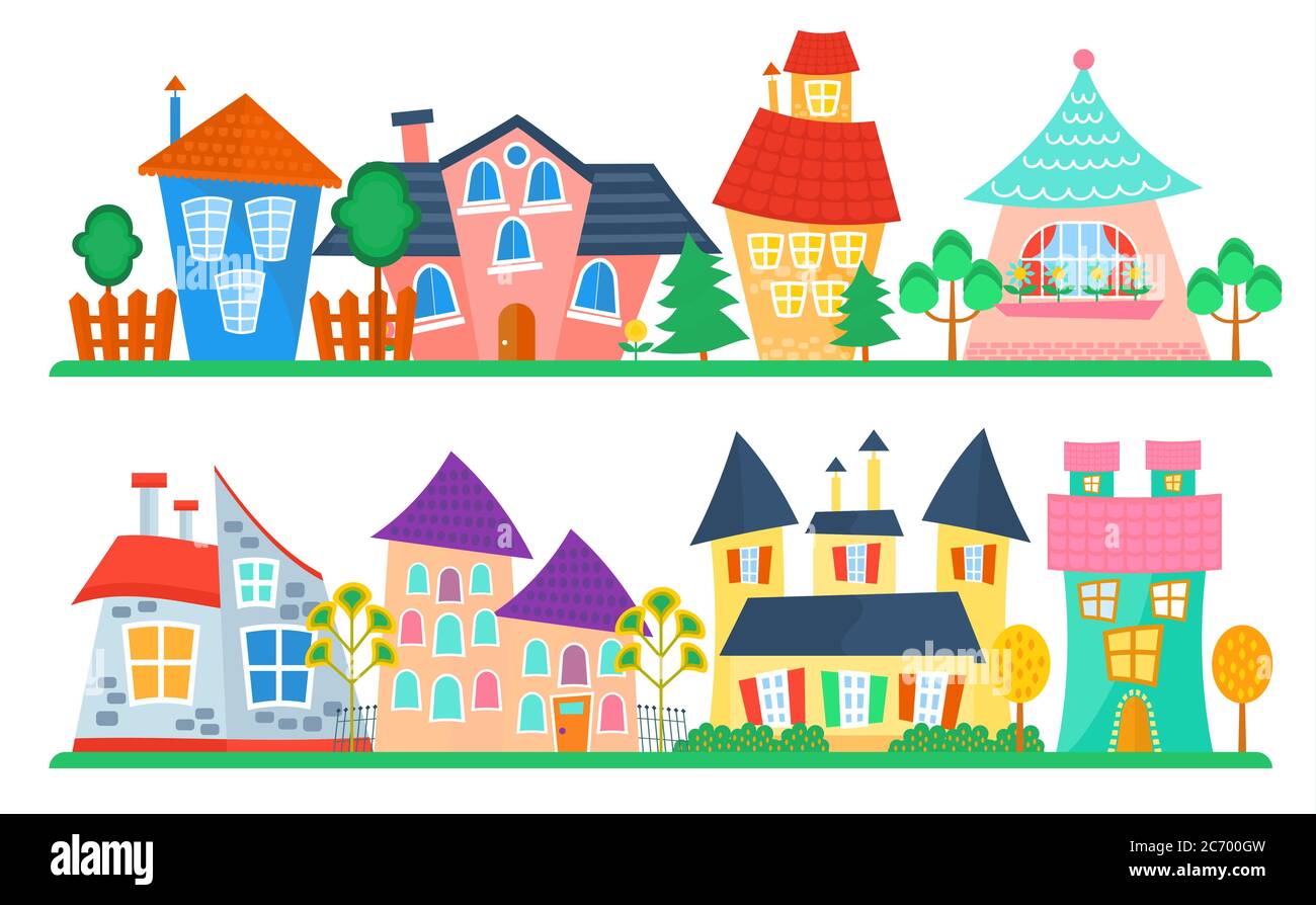 Cartoon houses hi-res stock photography and images - Alamy