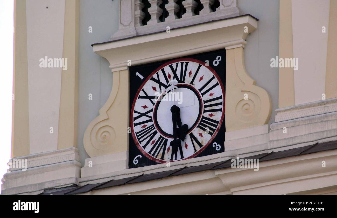 Church Clock Sibiu Stock Photo - Alamy