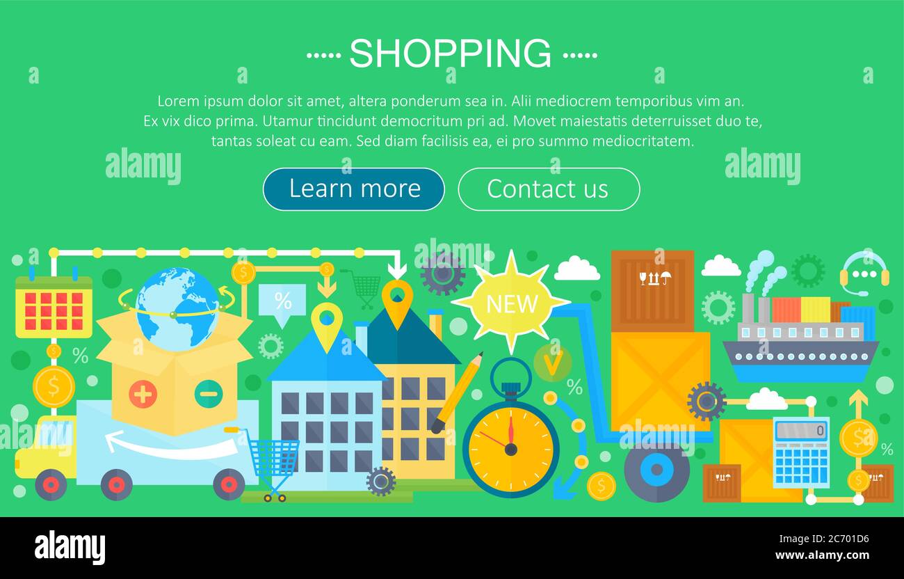 Shopping Online and E-Commerce Shopping concept. Online e commerce ...