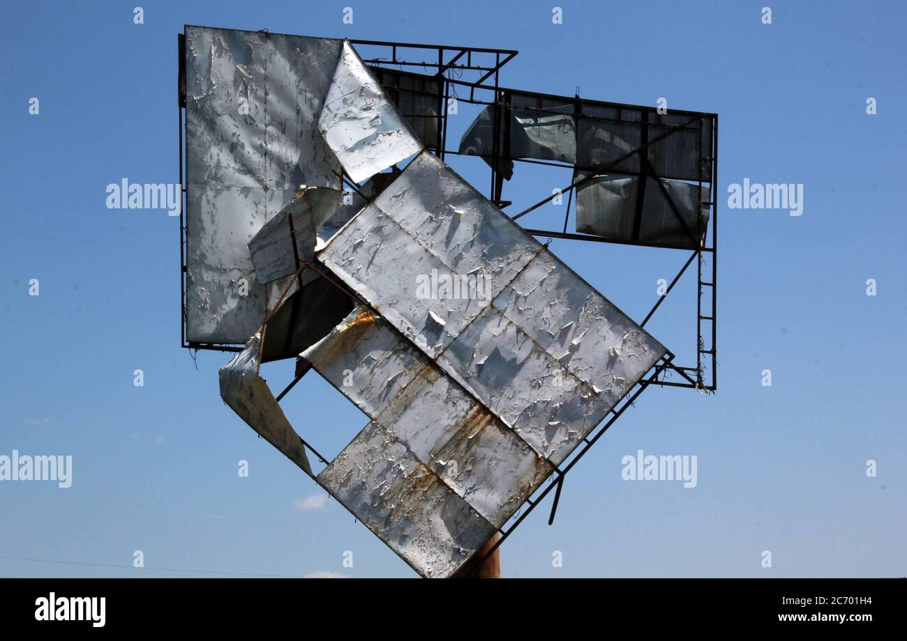 Broken advertising sign abandoned hi-res stock photography and images ...