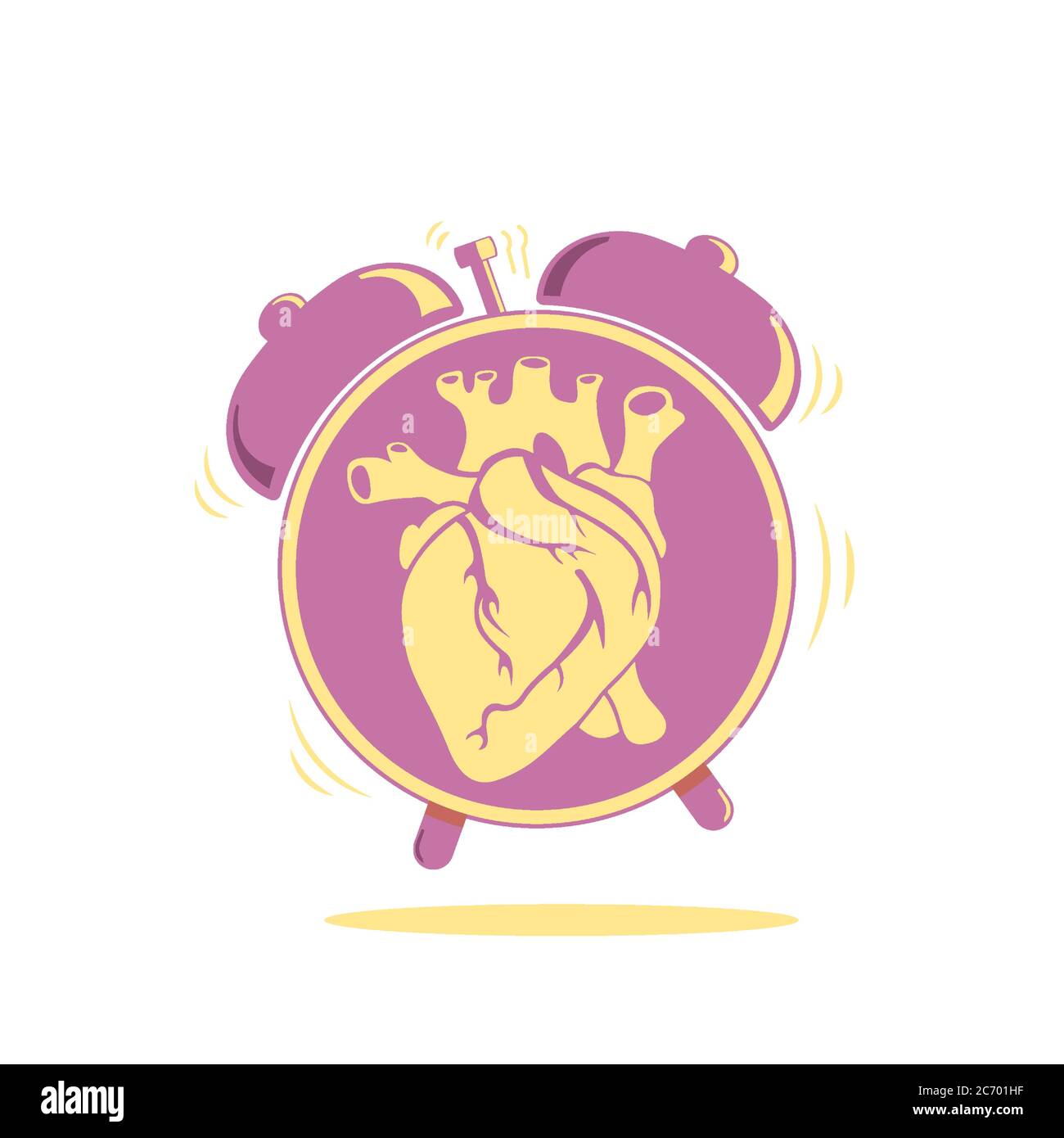 Human heart decease warning symbol. Heart attack and stroke prevention ...