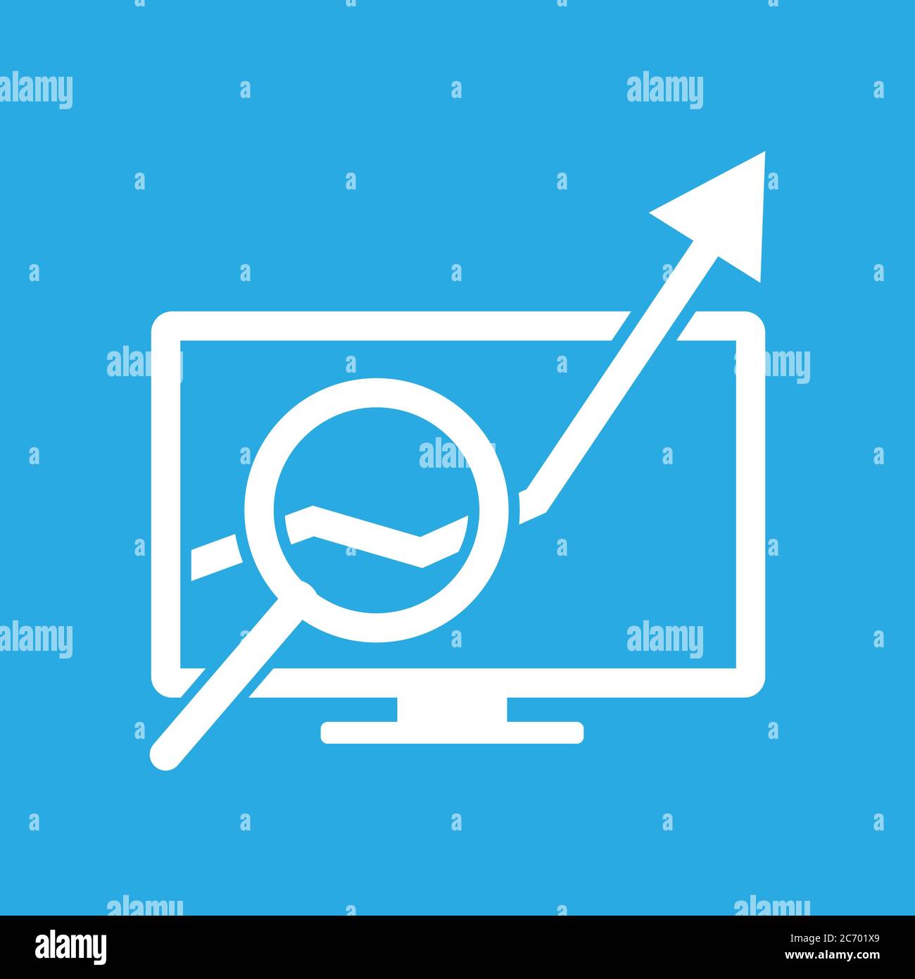 Web site traffic improvement vector illustration. Computer monitor ...