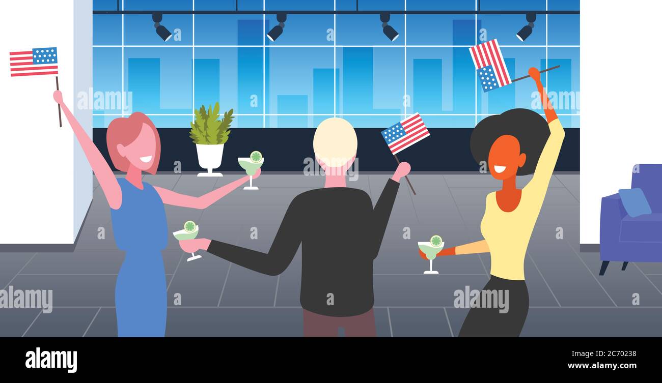 American flag office interior hi-res stock photography and images - Alamy