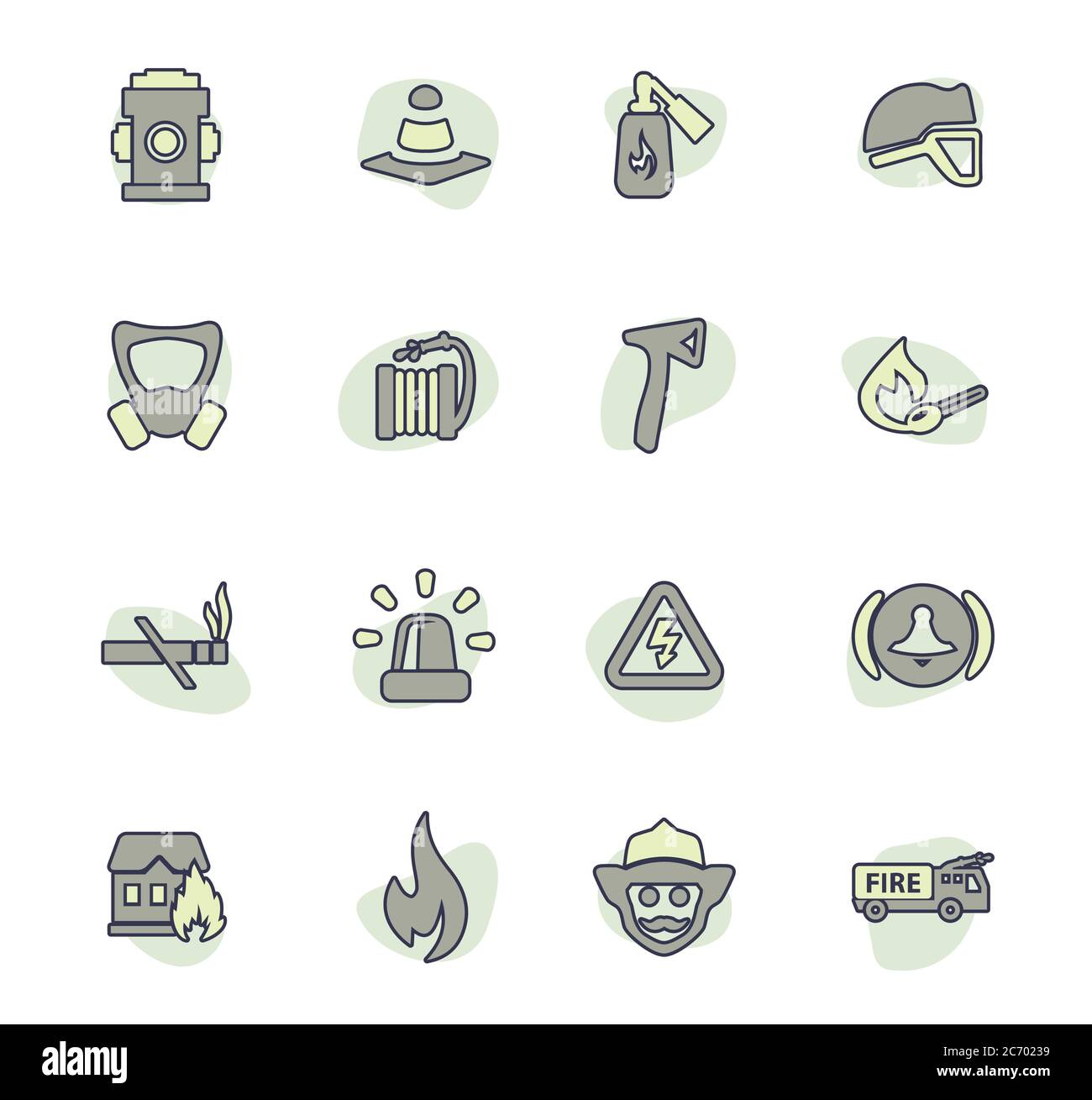 Fire-brigade icon set Stock Vector Image & Art - Alamy