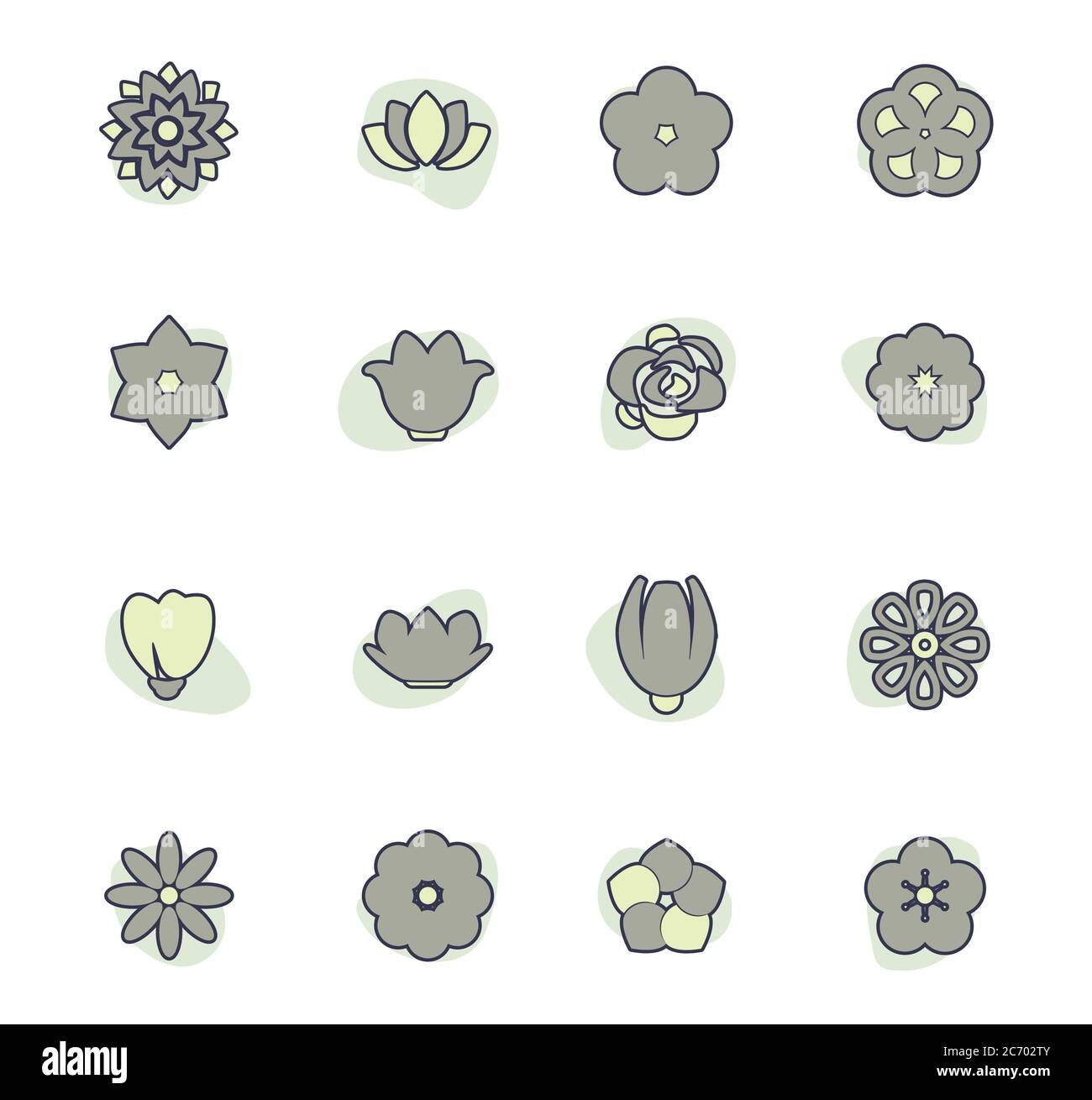 Flower icon set Stock Vector Image & Art - Alamy