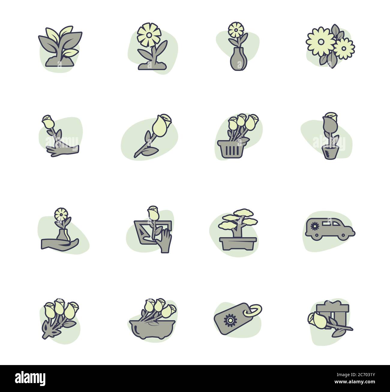Flower icon set Stock Vector Image & Art - Alamy