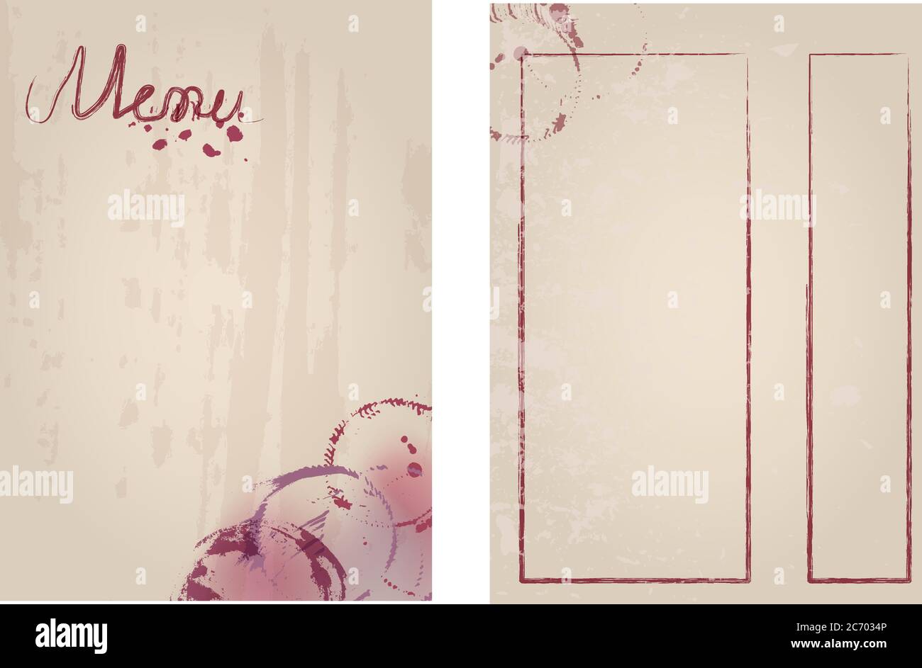 restaurant menu design template mockup for print out, free copy space ...