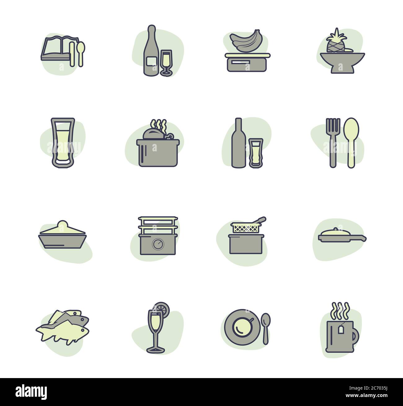 Eating food drinking tea Stock Vector Images - Alamy