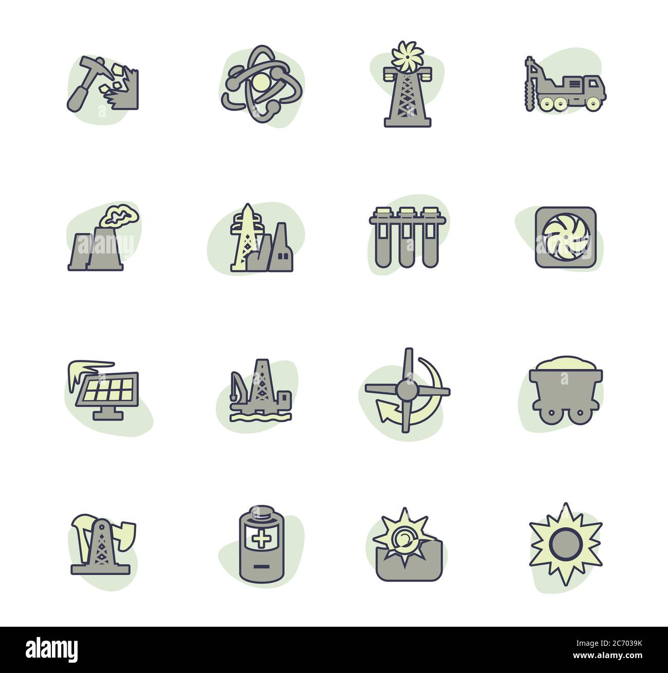 Fuel Power generation icons set Stock Vector Image & Art - Alamy