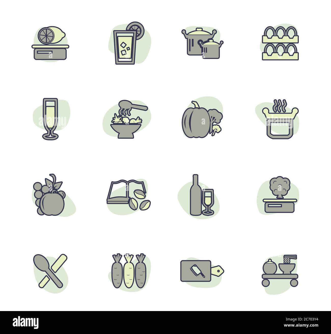 Food and kitchen icons set Stock Vector Image & Art - Alamy