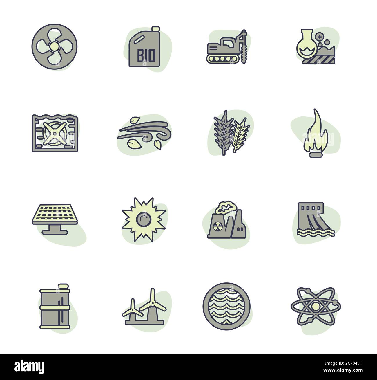 Fuel Power generation icons set Stock Vector Image & Art - Alamy