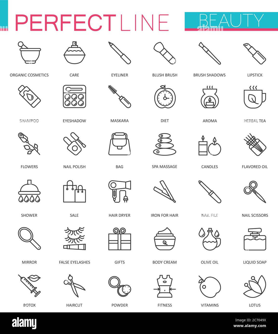 Beauty care products set Stock Vector Images - Alamy