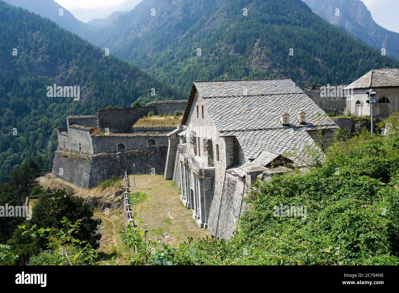 Europe, Italy, Piedmont, Forte di Fenestrelle. The largest alpine ...