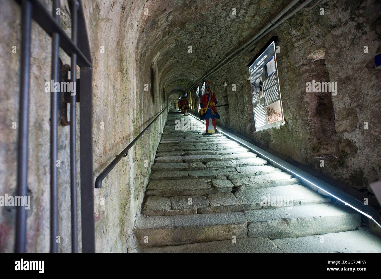 Europe, Italy, Piedmont, Forte di Fenestrelle. The largest alpine ...
