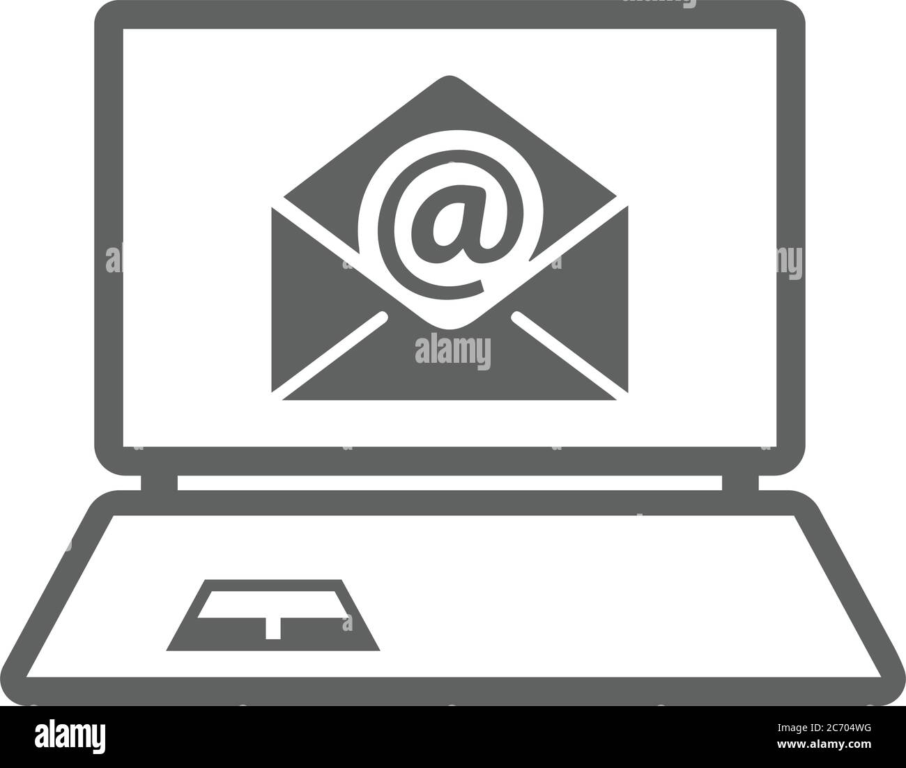 Inbox email icon Black and White Stock Photos & Images - Alamy