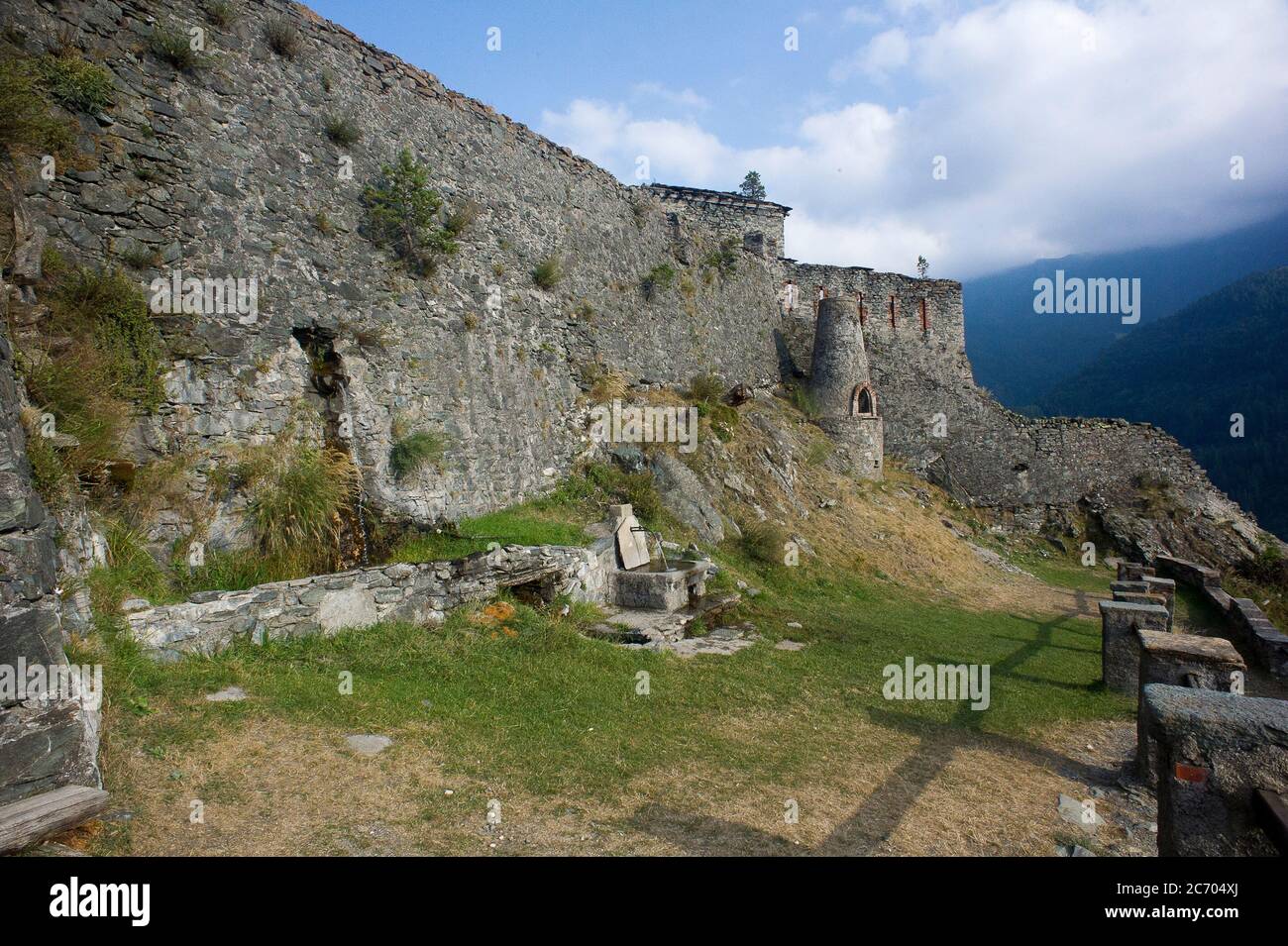 Europe, Italy, Piedmont, Forte di Fenestrelle. The largest alpine ...