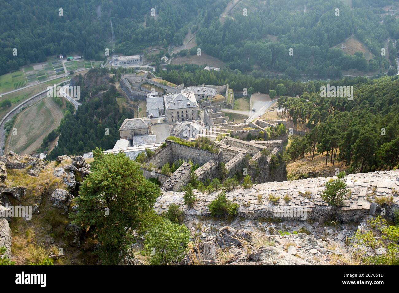 Europe, Italy, Piedmont, Forte di Fenestrelle. The largest alpine ...