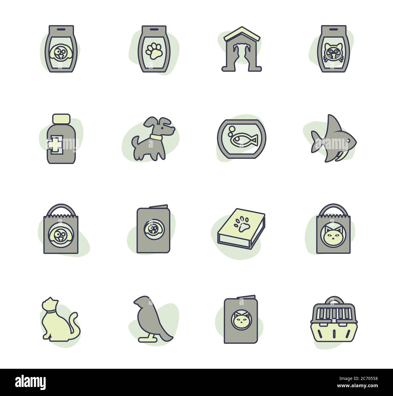 Goods for pets icons set Stock Vector Image & Art - Alamy
