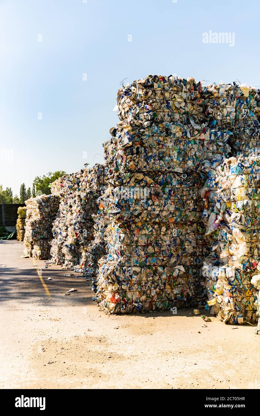 Plastic sorted and other waste sorted ready for waste treatment Stock ...