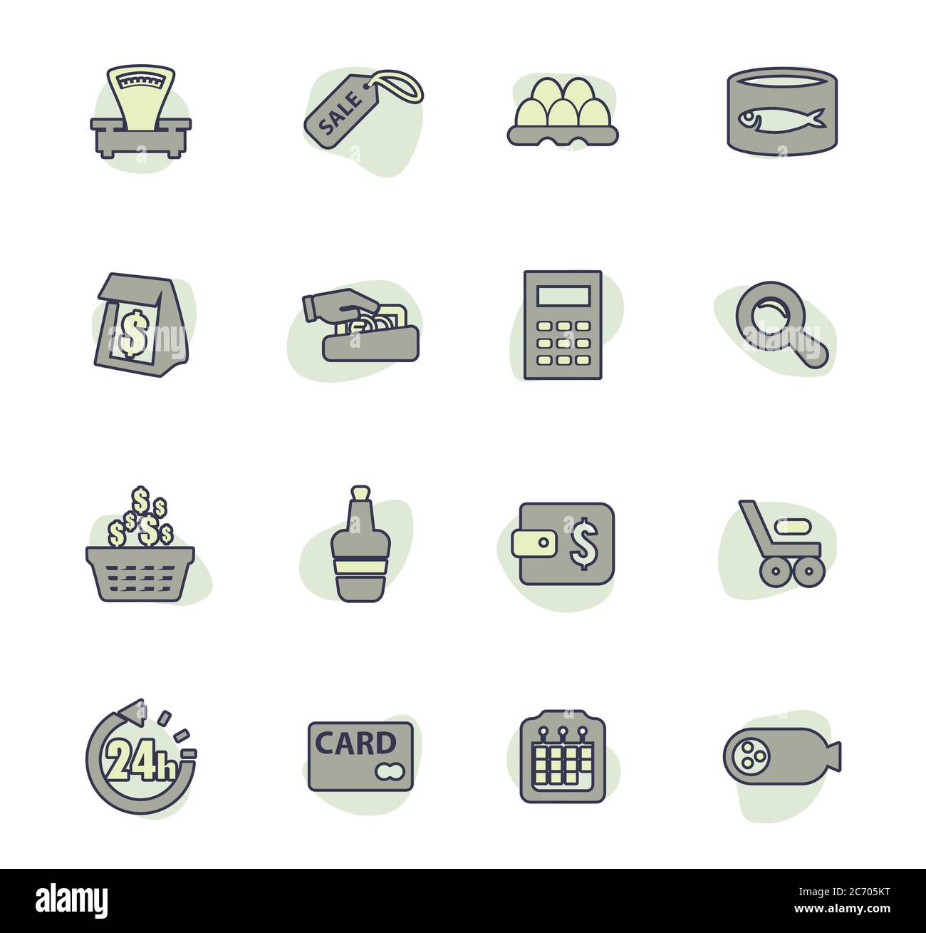 Grocery store icons set Stock Vector Image & Art - Alamy