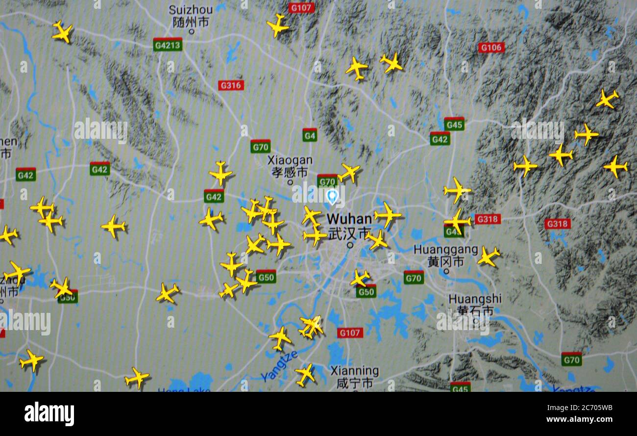 Wuhan china map hi-res stock photography and images - Alamy