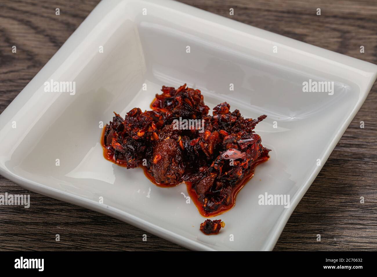 Vietnamese Fried chili pepper sauce with oil Stock Photo - Alamy
