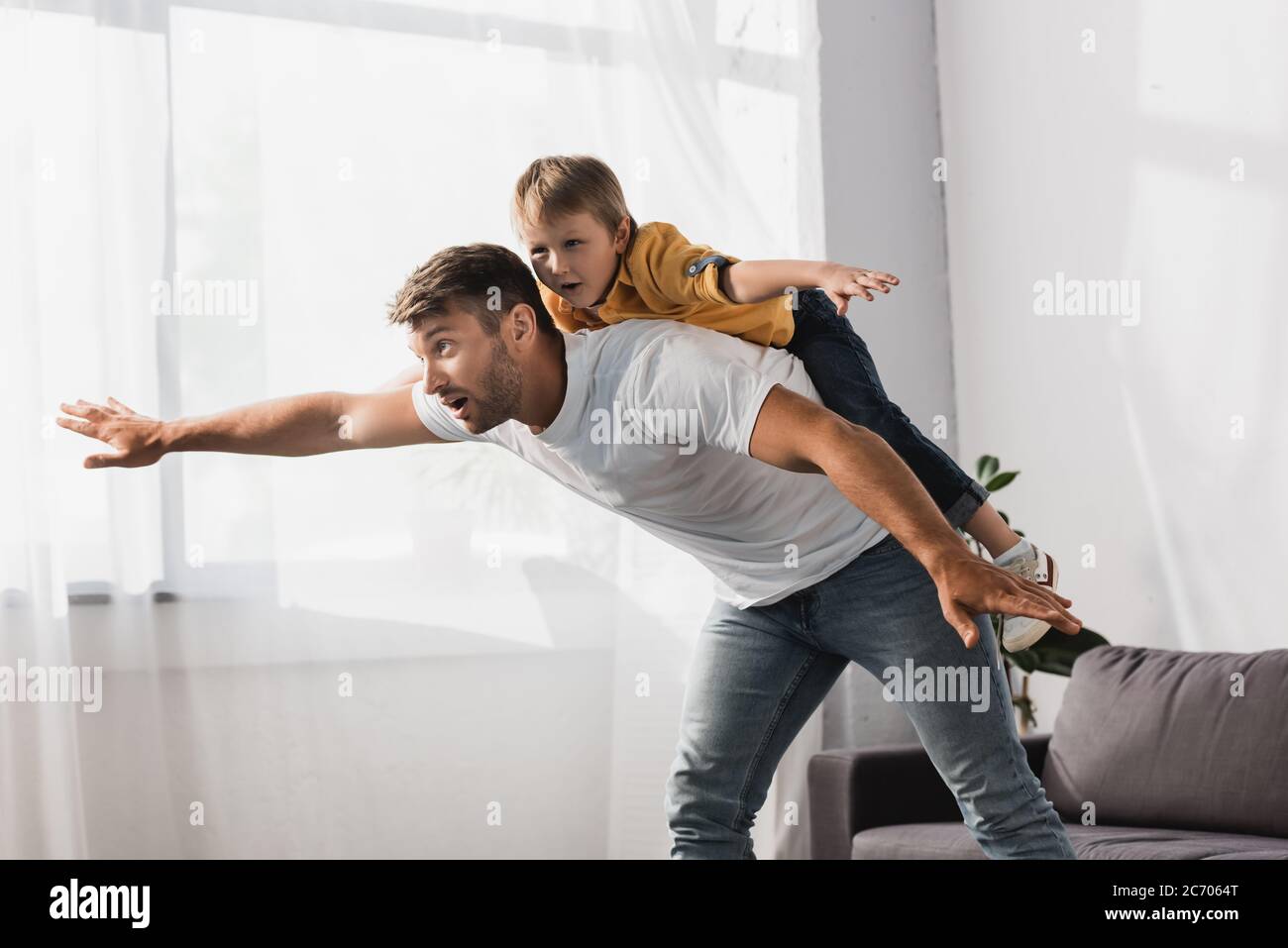 Father son imitate hi-res stock photography and images - Alamy